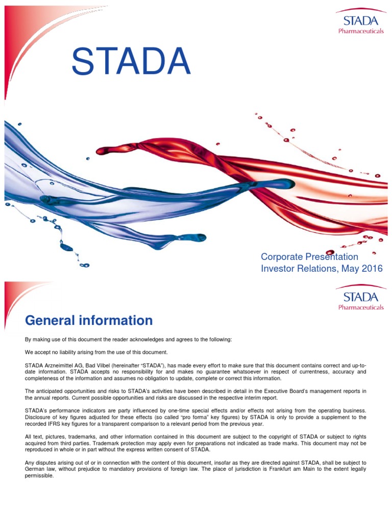 STADA Arzneimittel AG - Slide-show-presentation-1T | PDF | Generic Drug ...