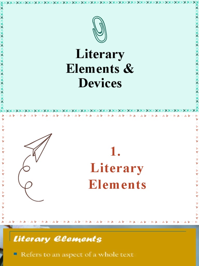 Literary Elements & Devices | PDF | Plot (Narrative)