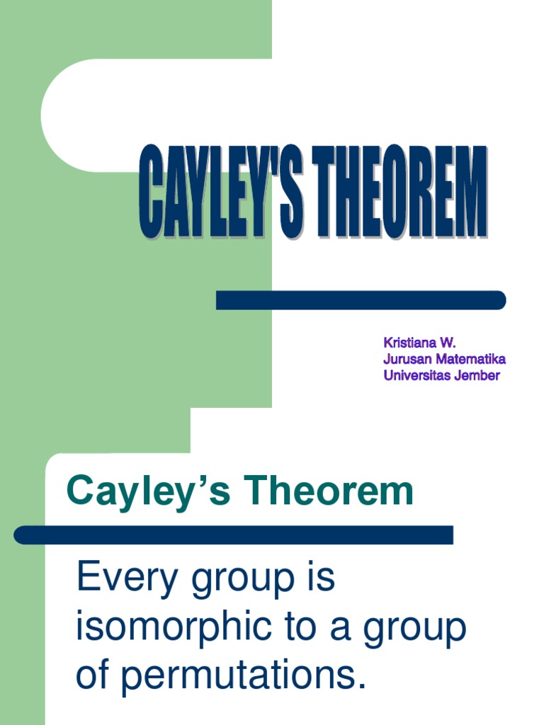 Cayley | PDF | Group (Mathematics) | Permutation