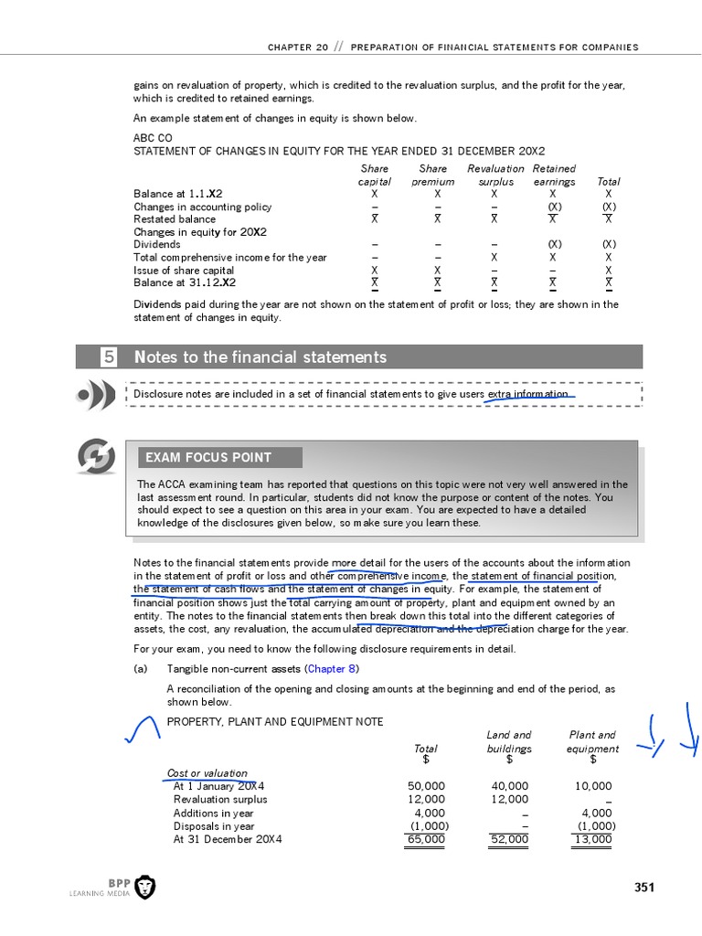 Preparing financial statement notes | PDF | Depreciation | Inventory