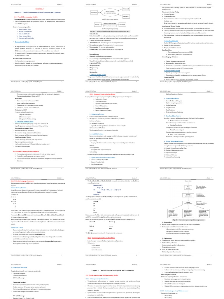 Module-5 ACA Print | PDF | Parallel Computing | Process (Computing)