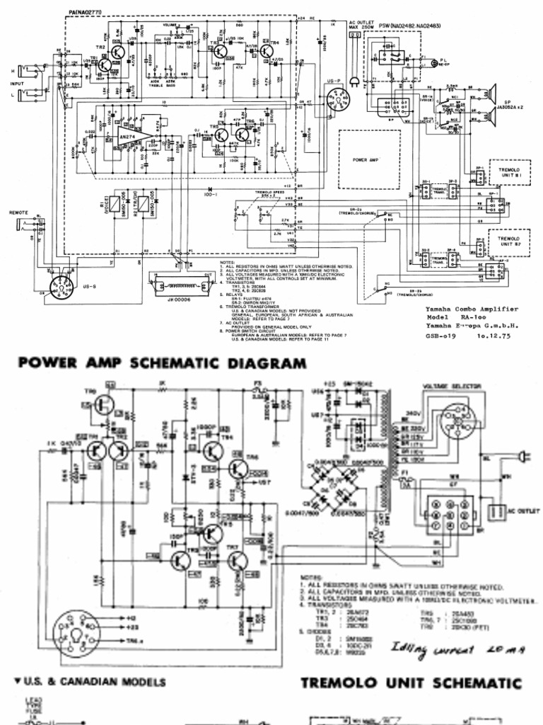 Yamaha Ra100 Schematic Diagram | PDF