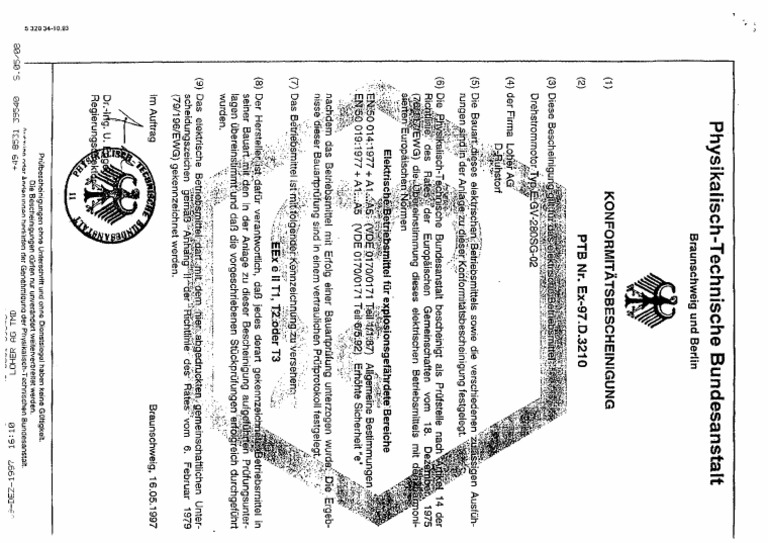 PTB NR Ex-97-D-3210 | PDF