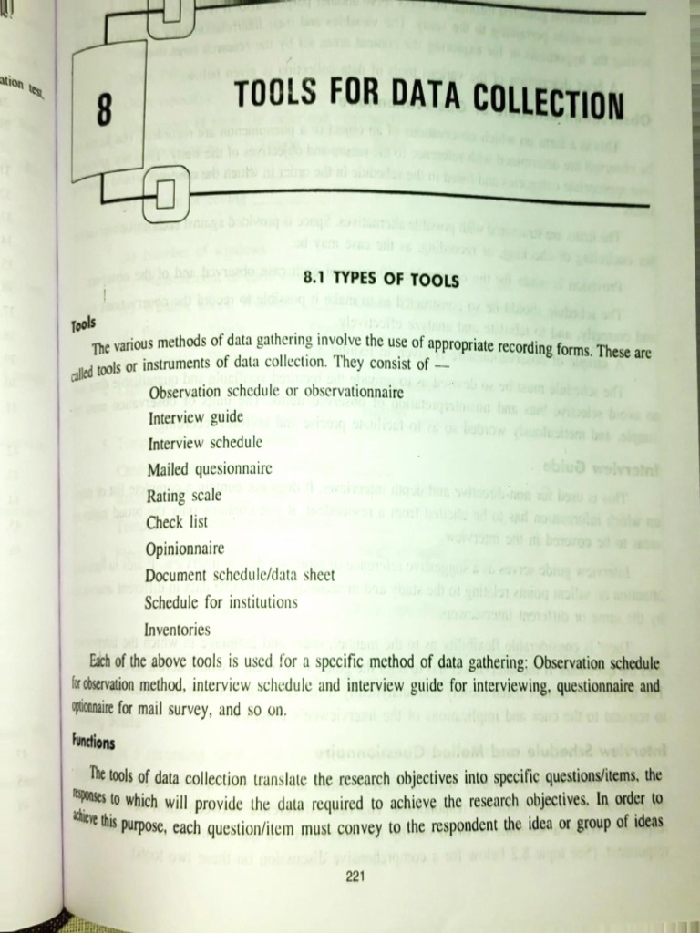 Tools For Data Collection | PDF | Observation | Quality Of Life