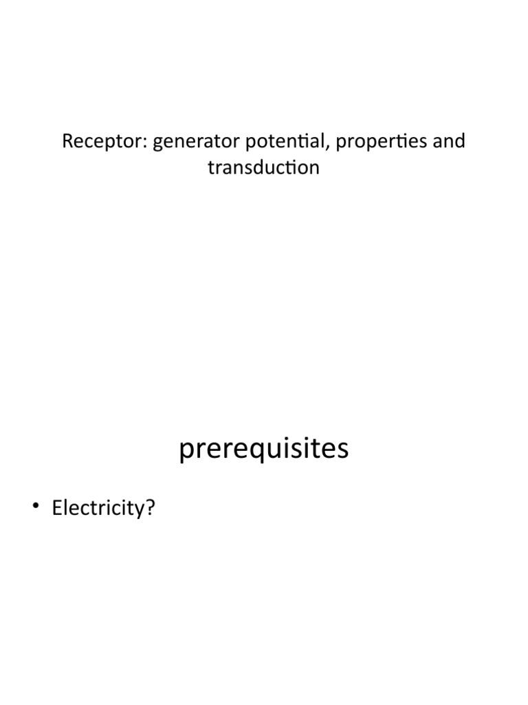 Understanding Receptor and Graded Potentials | PDF | Stimulus ...