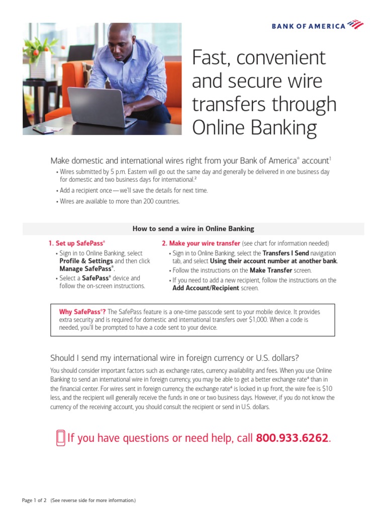Domestic International Wire Transfers Info Sheet | PDF | Wire Transfer ...