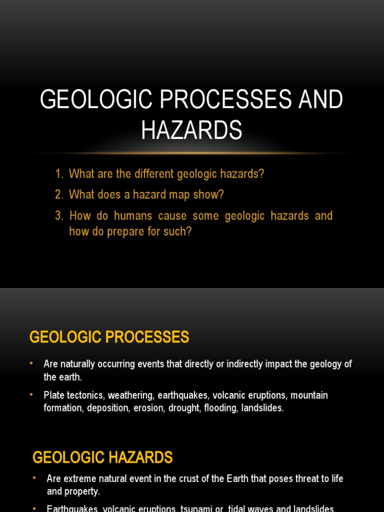 Geologic Processes and Hazards Explained | PDF | Volcano | Earthquakes
