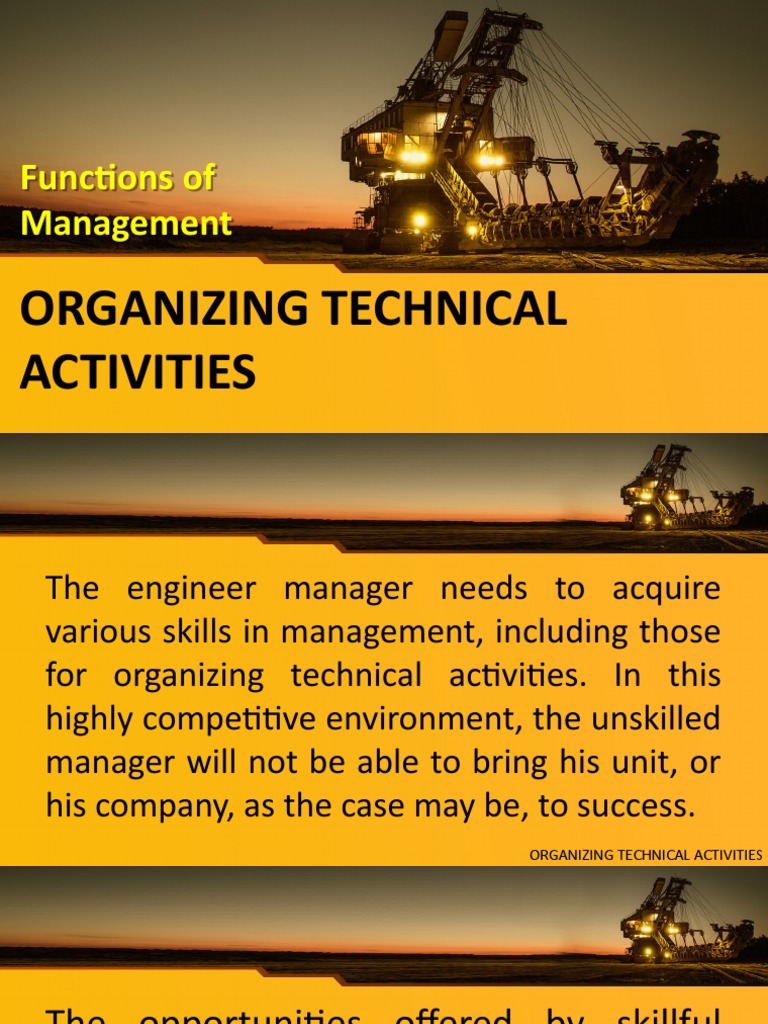 Organizing Technical Activities in Management | PDF | Leadership ...