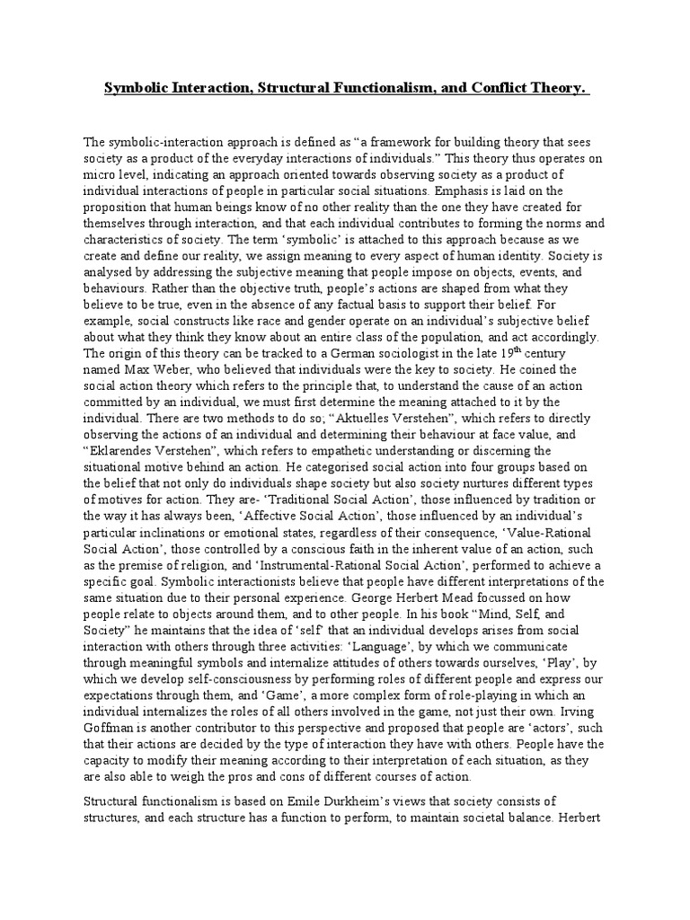 Sociology Theories Explained | PDF | Academic Discipline Interactions ...