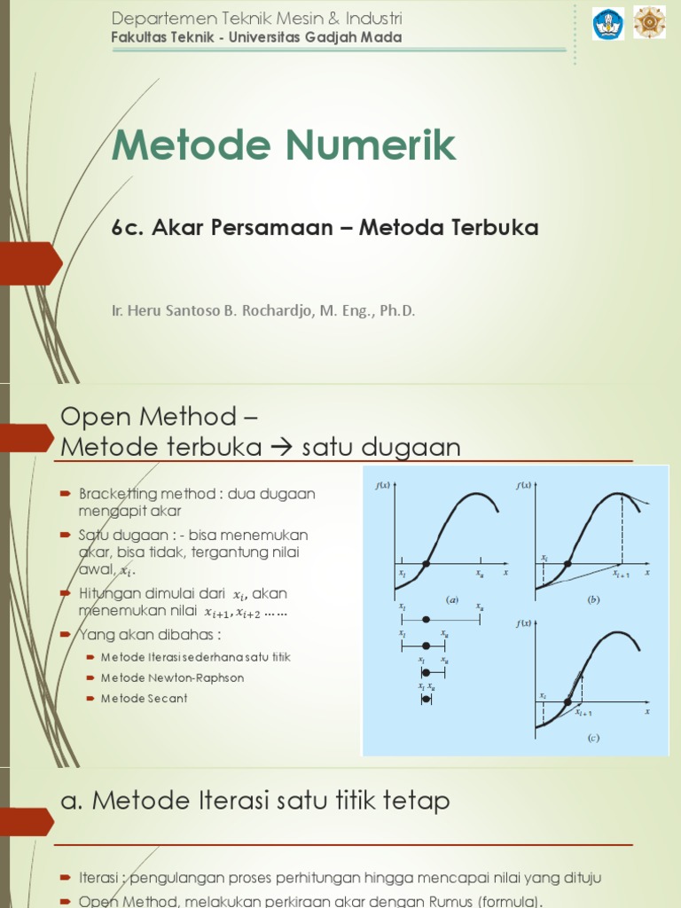 6c. Akar Persamaan-Open Method | PDF | Metode & Bahan Ajar