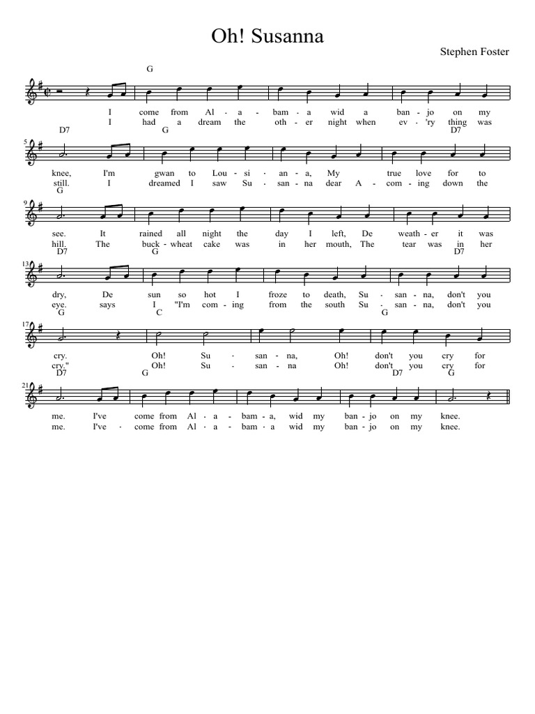 Oh! Susanna | PDF