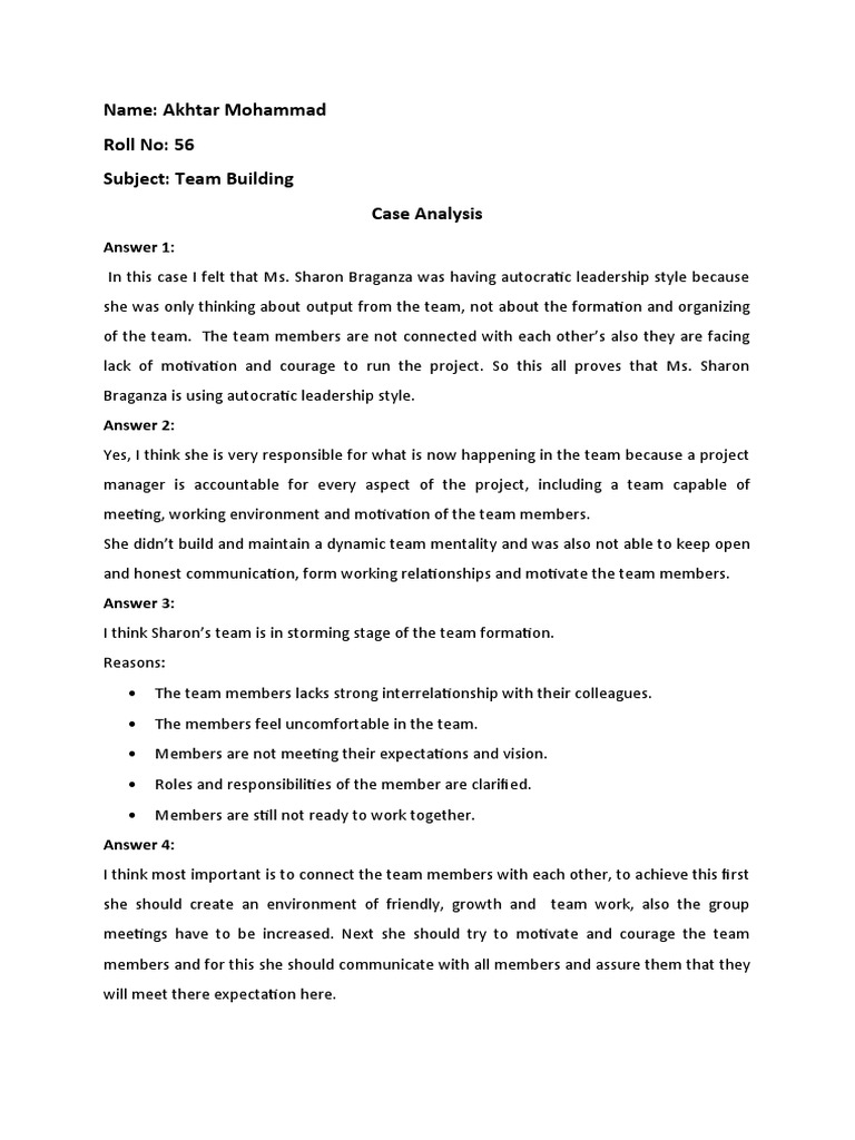 Team Building Case | PDF