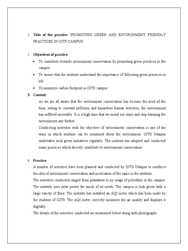 Best Practices Green Campus Initiatives | PDF | Water | Solar Power