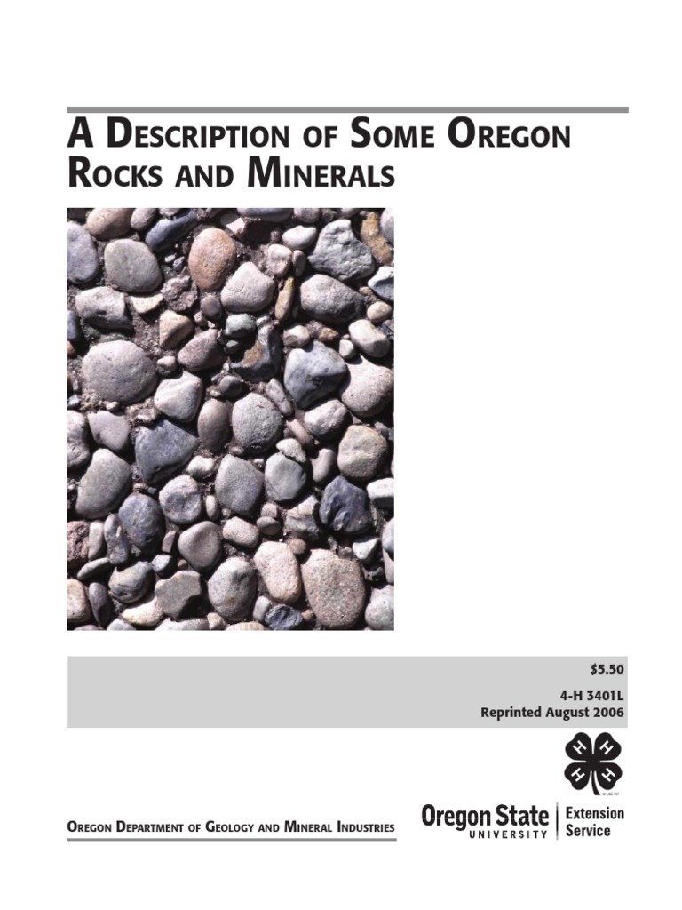 A Description of Some Oregon Rocks and Minerals | PDF | Rock (Geology ...