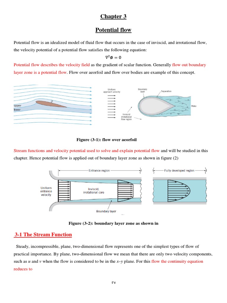 Potential flow chapter summary | PDF | Vortices | Fluid Dynamics