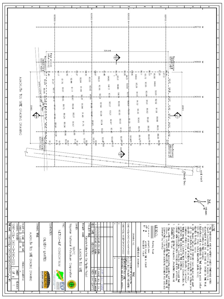 10481-Osl-oas1-Ci-dwg-0025 1 Ifr Site Grading Drawing | PDF
