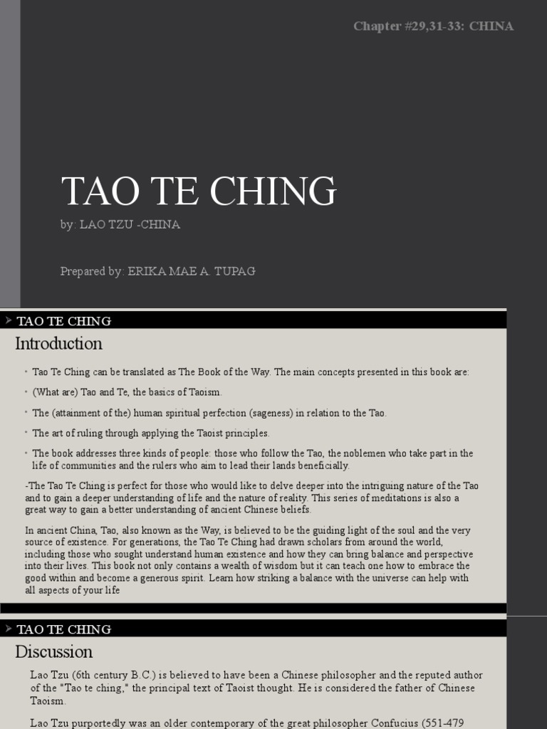 Insights from the Tao Te Ching | PDF | Tao | Laozi