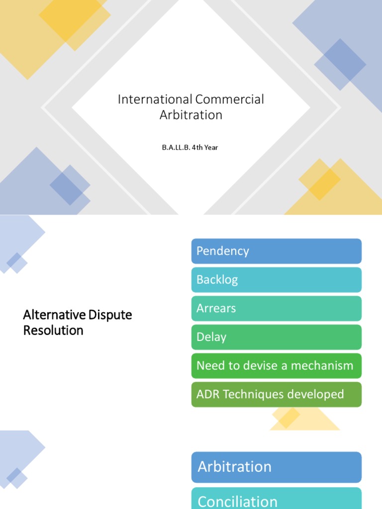 ICA - Introduction | PDF | Arbitration | Alternative Dispute Resolution