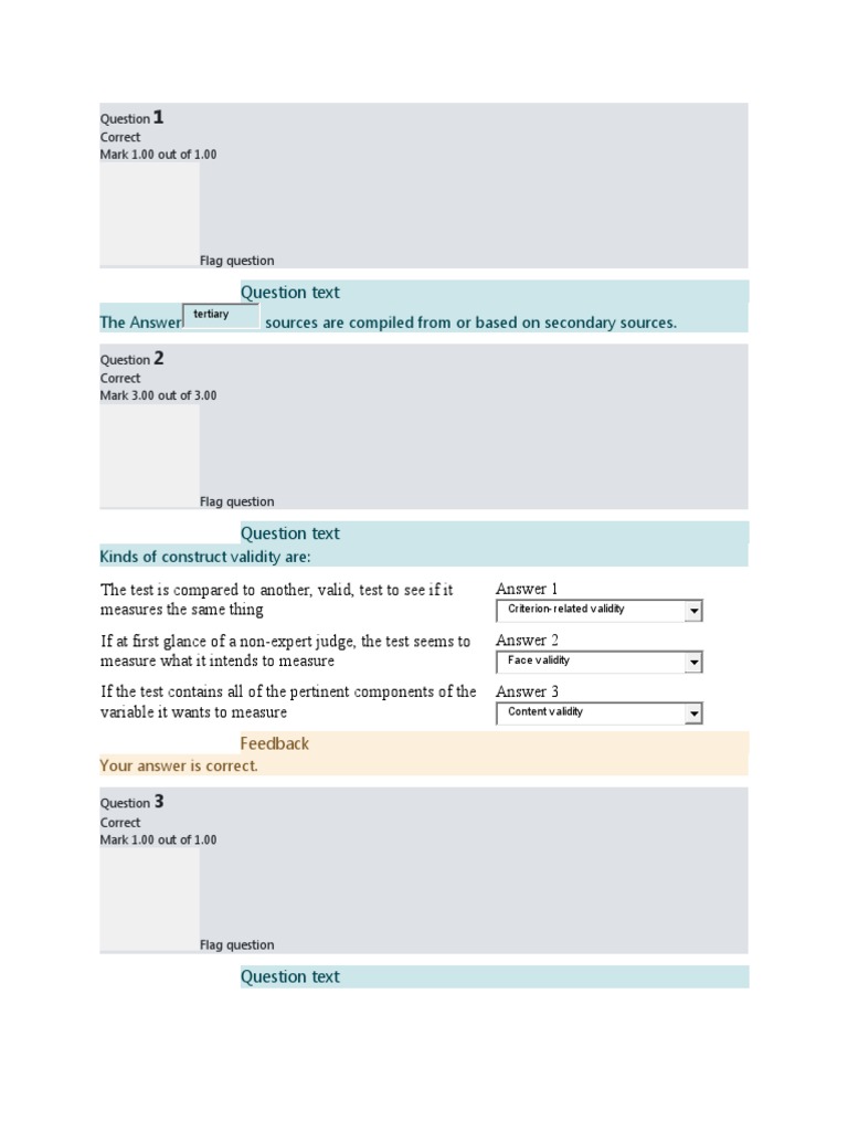 Validity and Reliability in Questionnaires | PDF | Cognition | Psychology