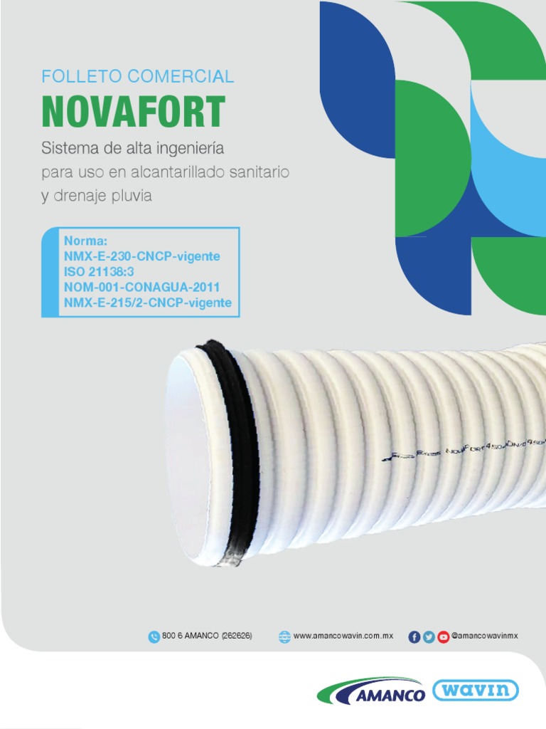Tuberia Alcantarillado PVC Corrugado Novafort - 202102271605 | PDF ...