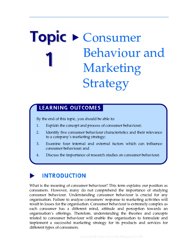 Chapter 1 - Consumer Behaviour 2021 | PDF | Consumer Behaviour | Behavior