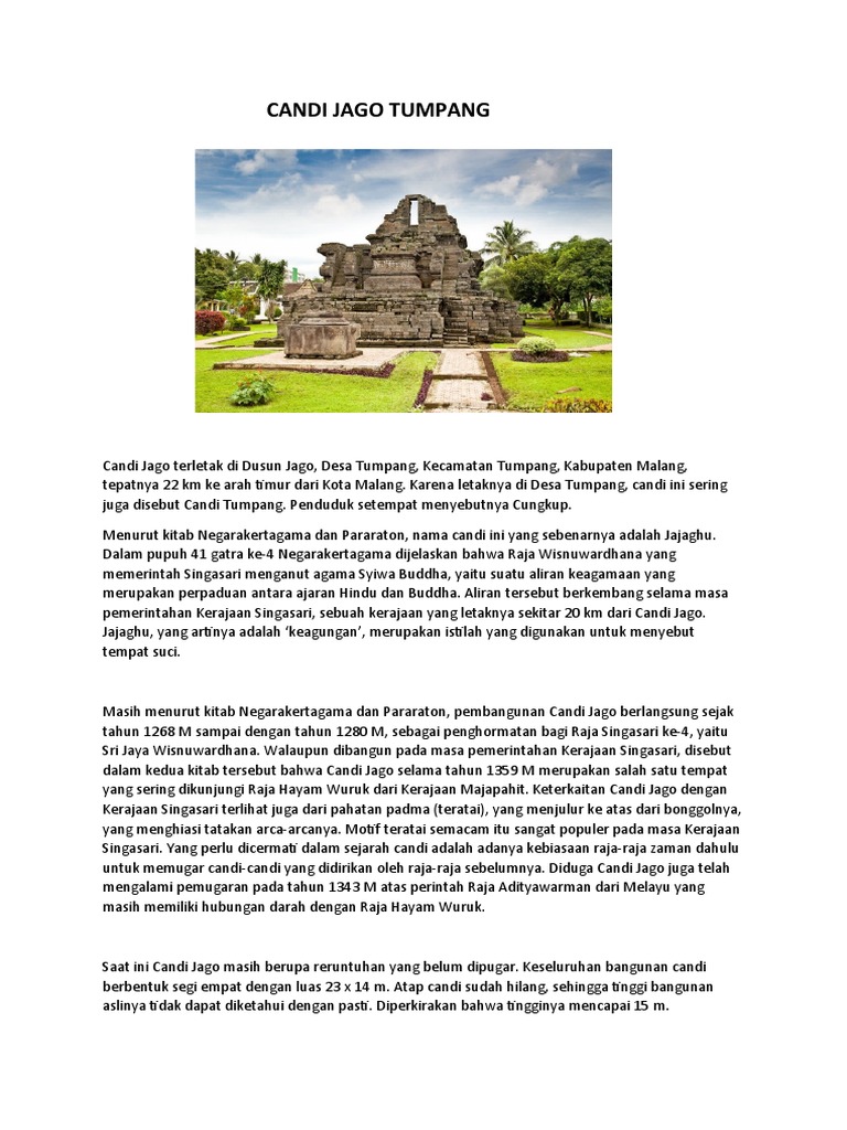 Candi Jago Tumpang | PDF | Sejarah