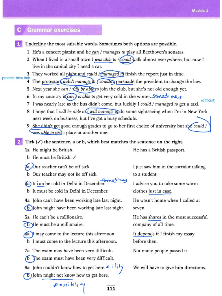 Modals Exercises | PDF