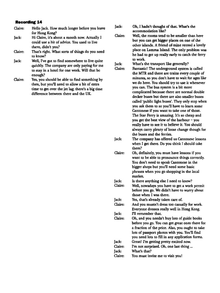 Modals 2 Listening Script Pdf