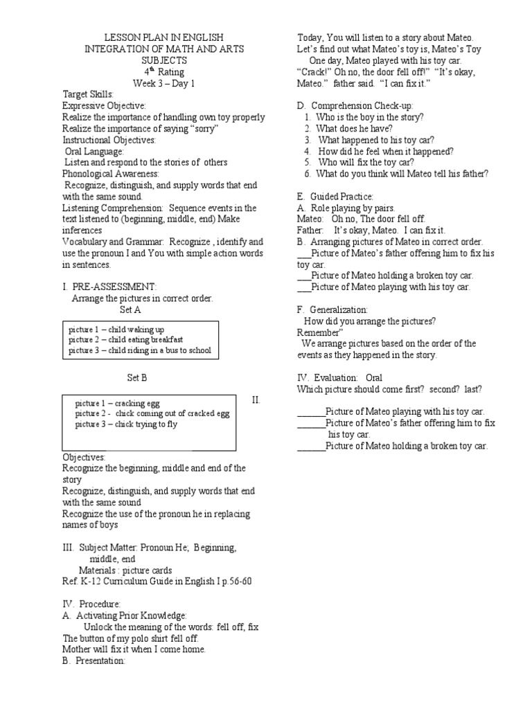 Lesson Plan in English Facilitating | PDF | English Language | Lesson Plan