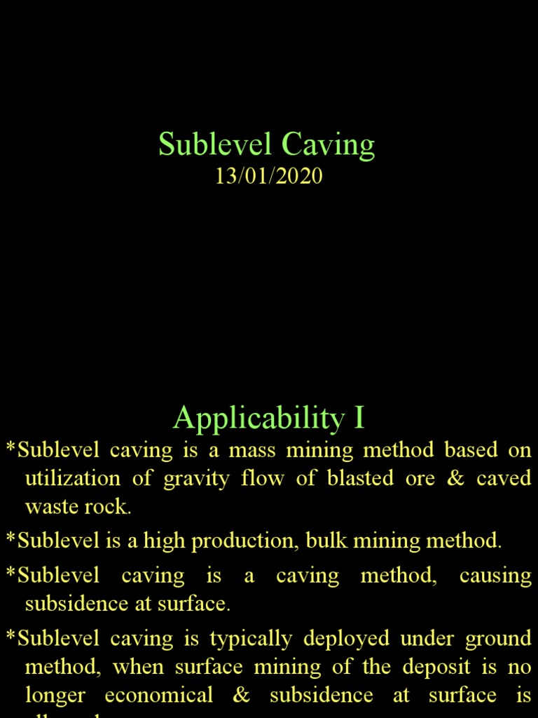 Sublevel Caving | PDF | Mining