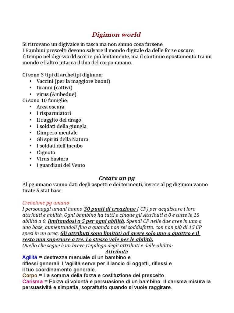 Manuale Digimon World | PDF