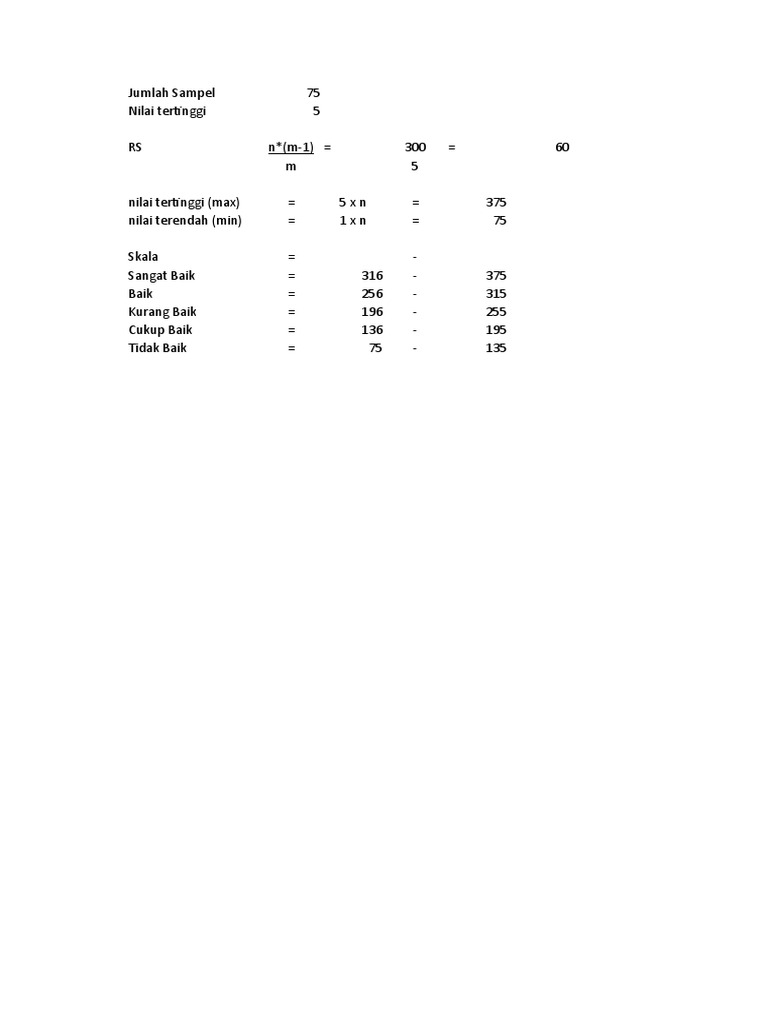 Rumus Penentuan Skala Interval | PDF