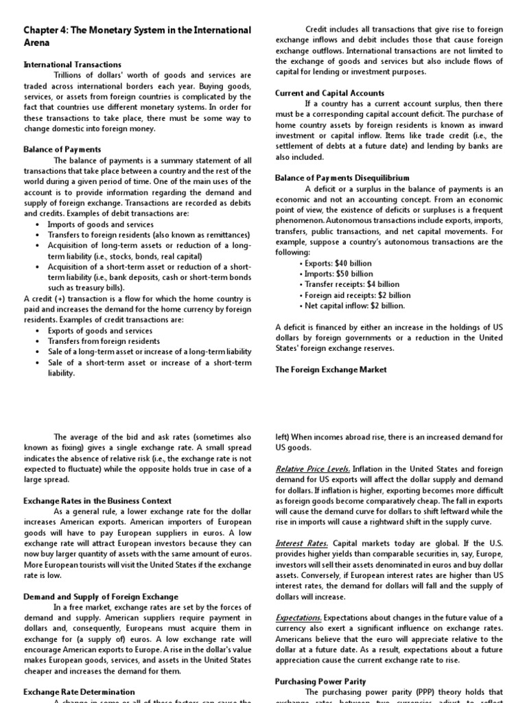International Monetary System Overview | PDF | Exchange Rate | Balance ...
