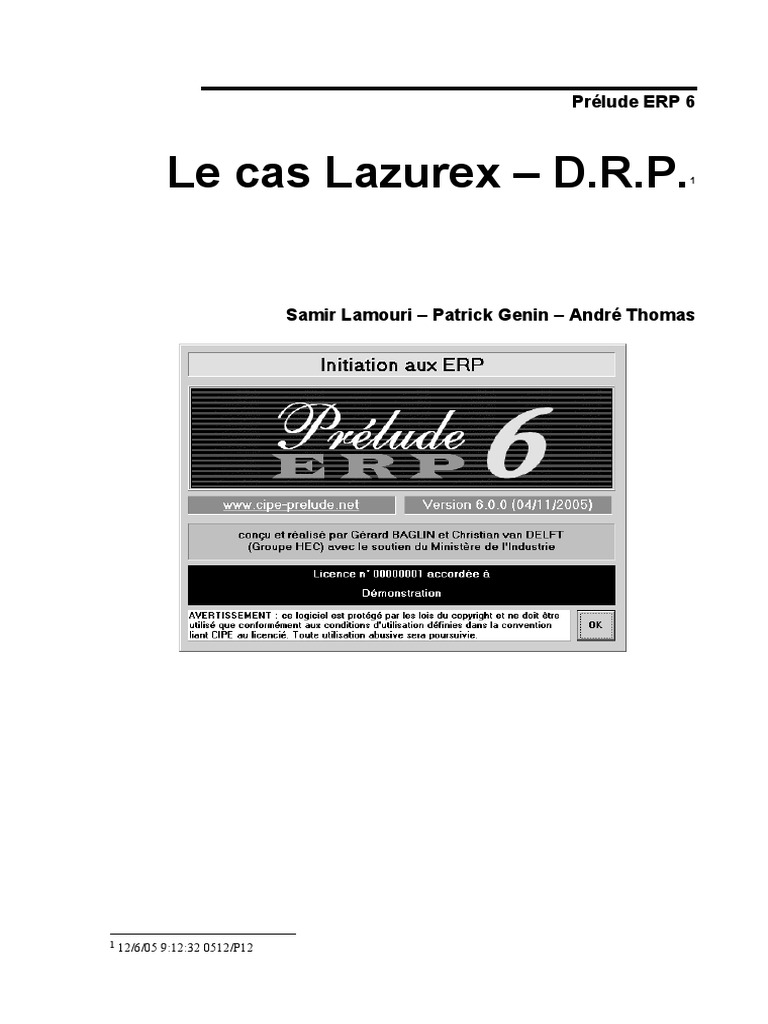 Guide d'apprentissage Prélude ERP | PDF | Inventaire | Progiciel de ...