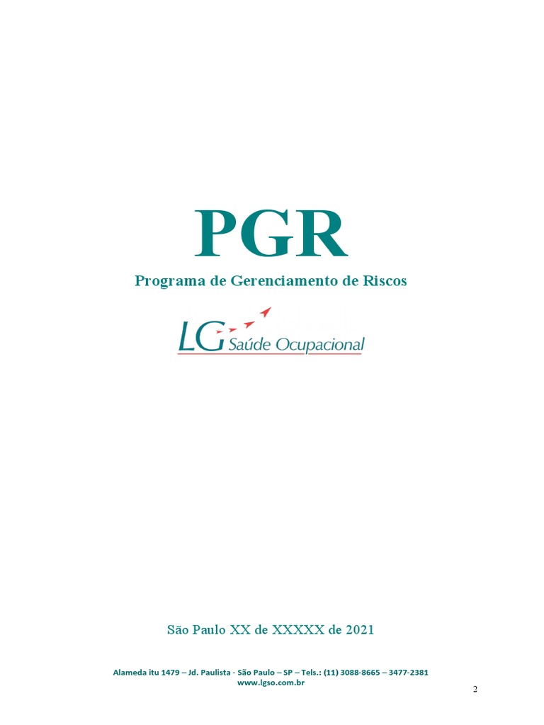 Modelo de PGR Completo | PDF | Química