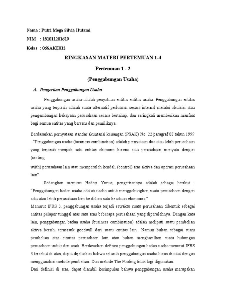 Ringkasan Materi Pertemuan 1-4 | PDF Ringkasan Materi Pertemuan 1-4 | PDF