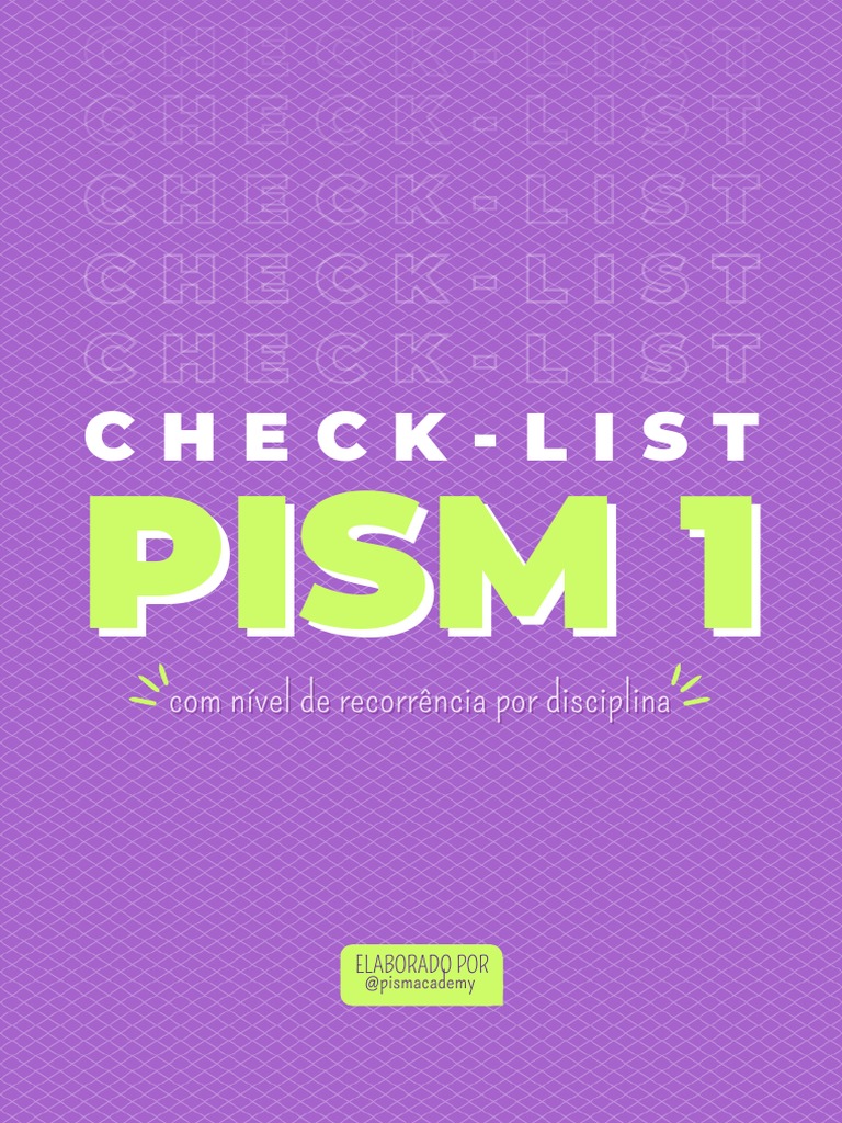 Check-List Pism 1 by @pismacademy | PDF | Ligação química | Terra