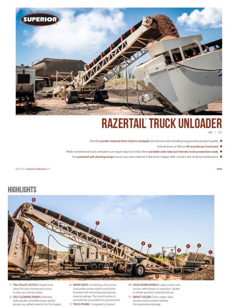 RazerTail Truck Unloader | PDF | Belt (Mechanical) | Truck