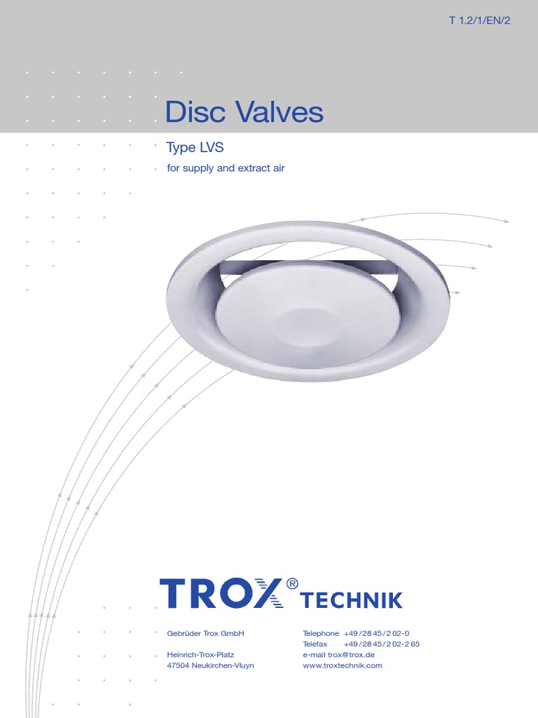 T 1-2 - 1 - en - 2 Disc Valves Lvs | PDF | Valve | Mechanical Engineering