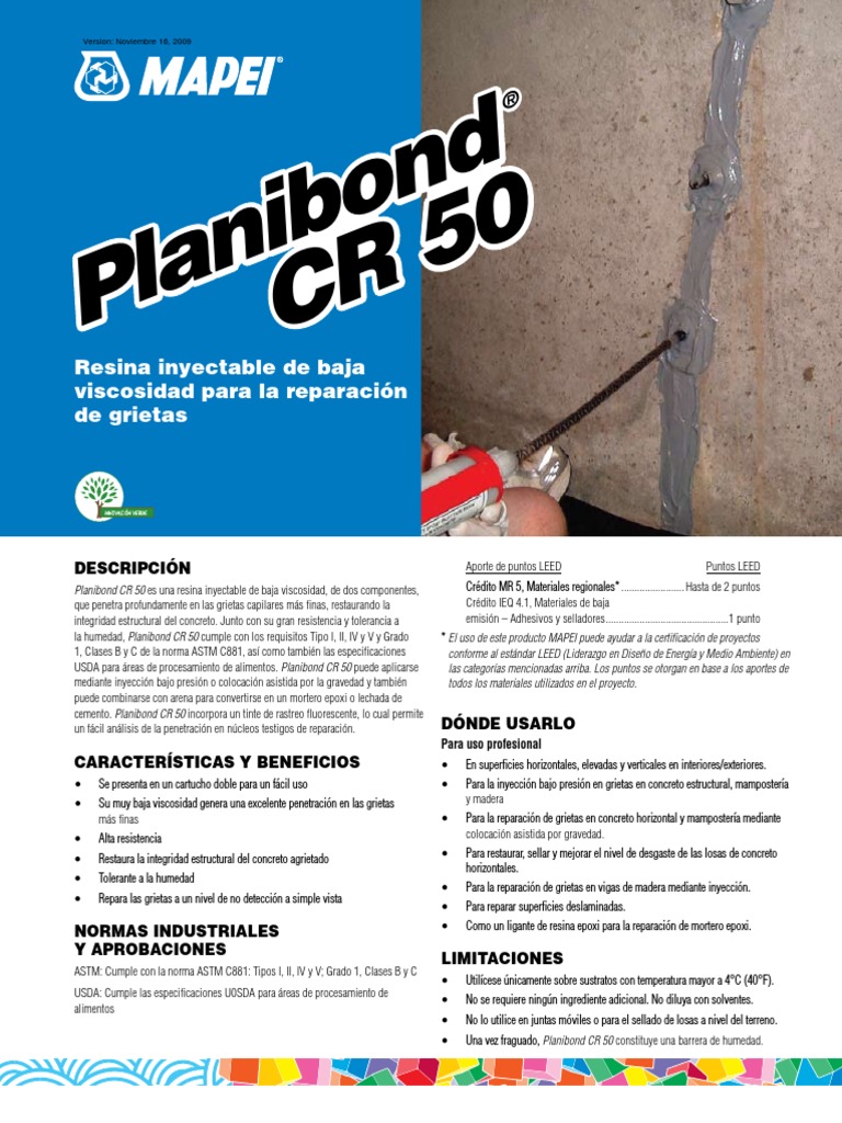 Hoja Tecnica Planibond-CR-50 | PDF | Liderazgo en Energía y Diseño ...