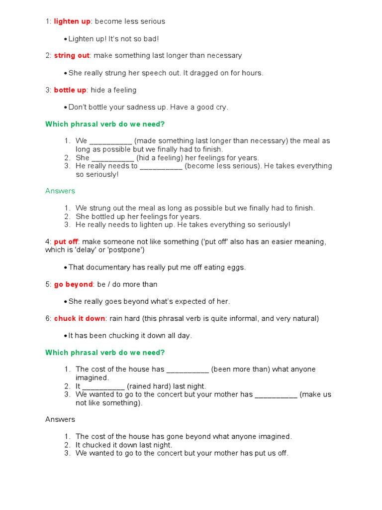 9 Advanced Phrasal Verbs | PDF | Language Arts & Discipline
