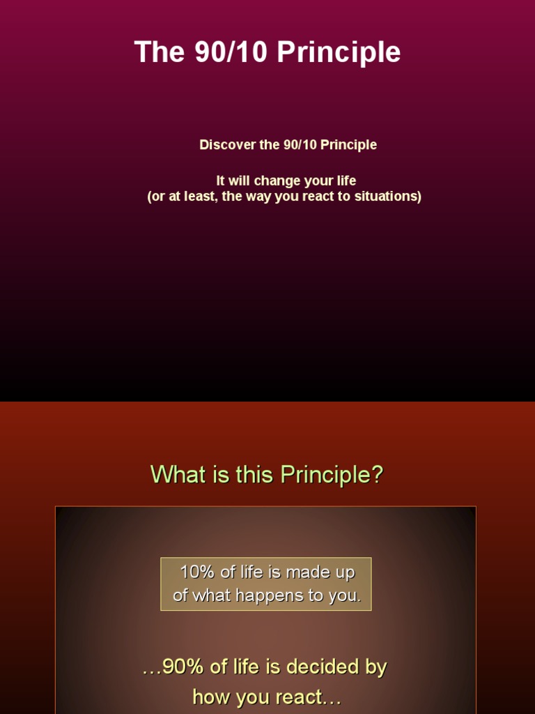 90 10 Principle | PDF
