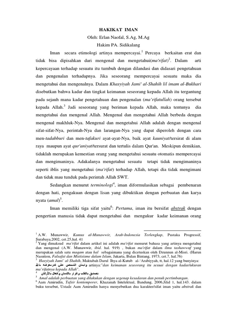 Hakikat Iman | PDF