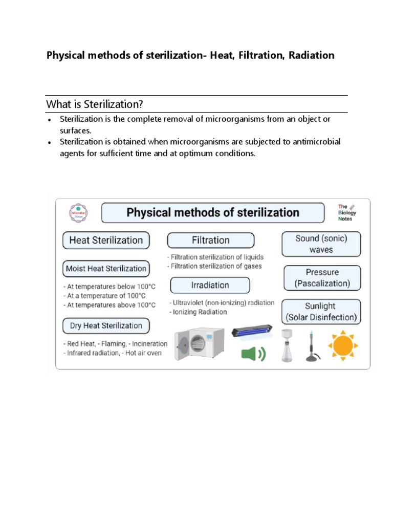 Physical Method of Sterilization | Download Free PDF | Sterilization ...