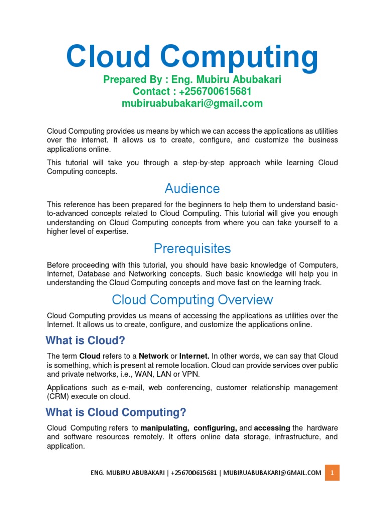 Cloud Computing Beginner's Guide | PDF | Cloud Computing | Software As ...