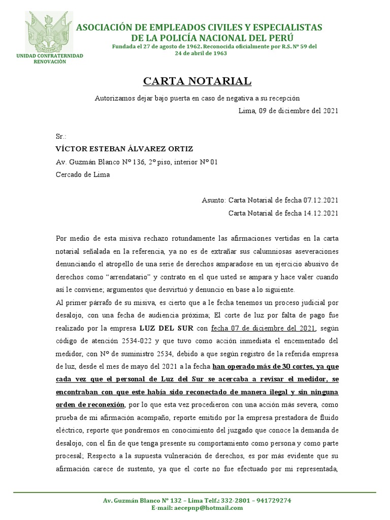 Carta Notarial | PDF | Justicia | Crimen y violencia