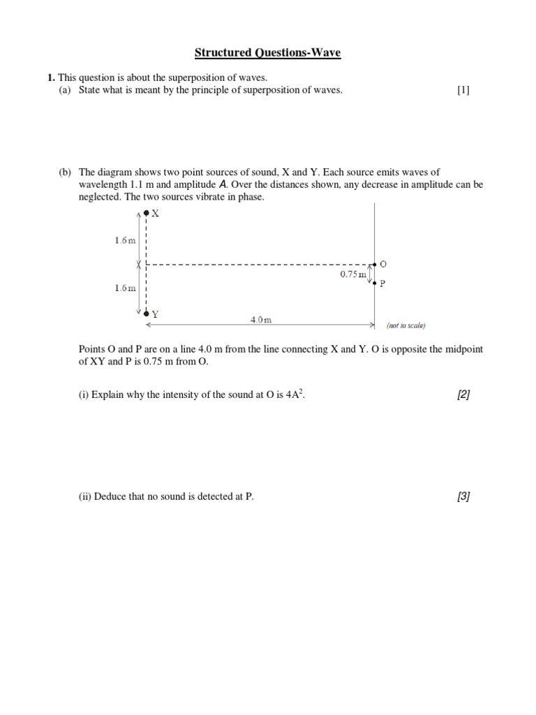 Structured Questions-Wave: 1. This Question Is About The Superposition ...