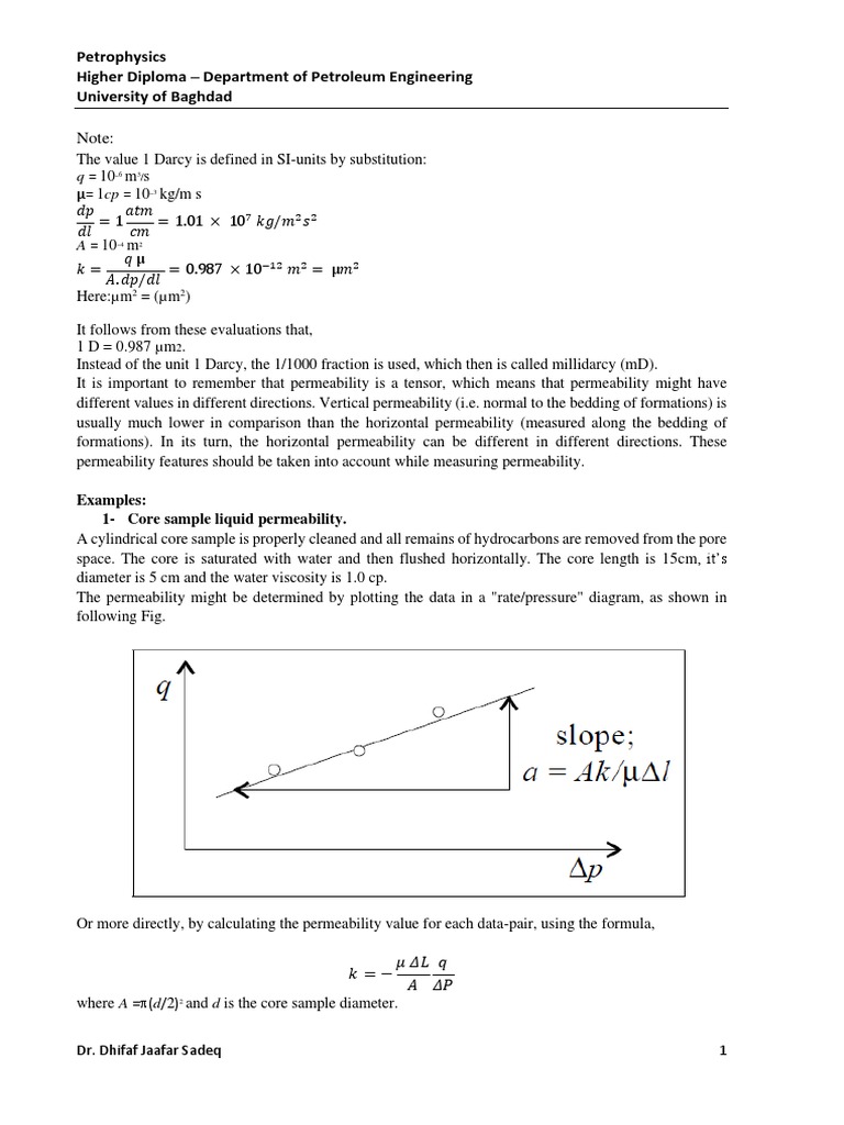 Understanding Permeability in Petrophysics | PDF | Permeability (Earth Sciences) | Applied And ...