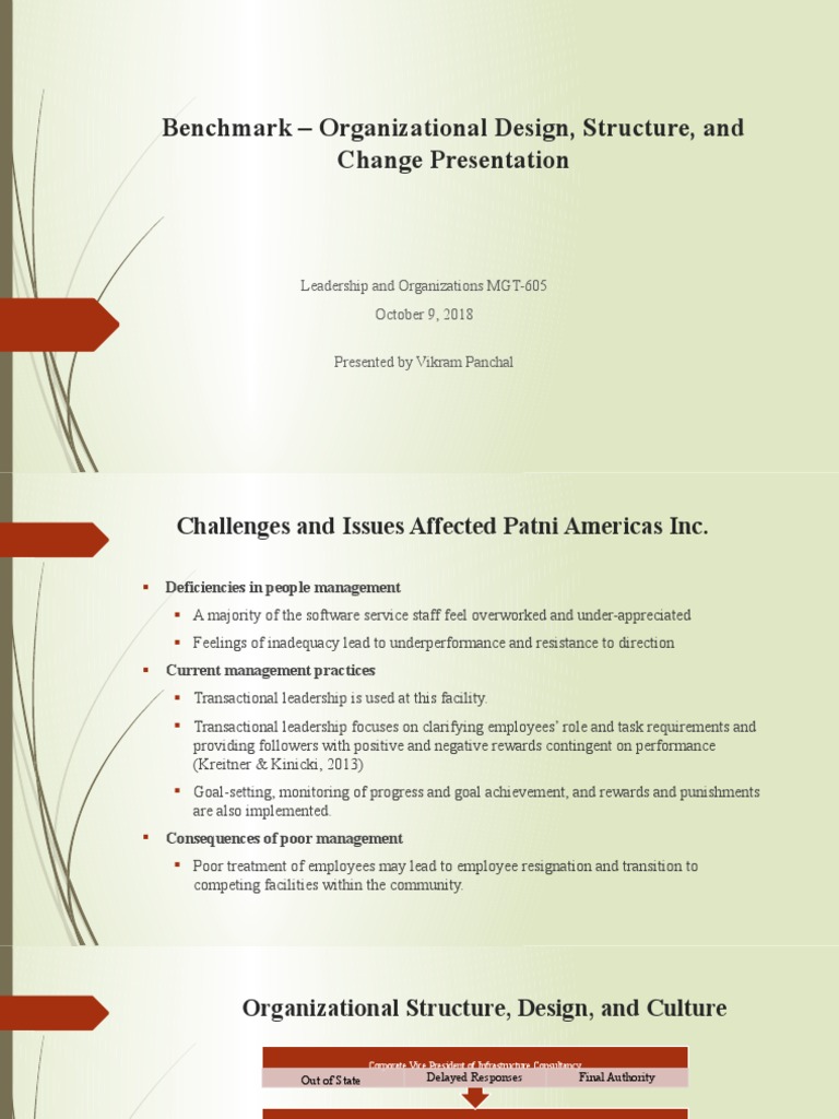 Benchmark - Organizational Design, Structure, and Change Presentation ...