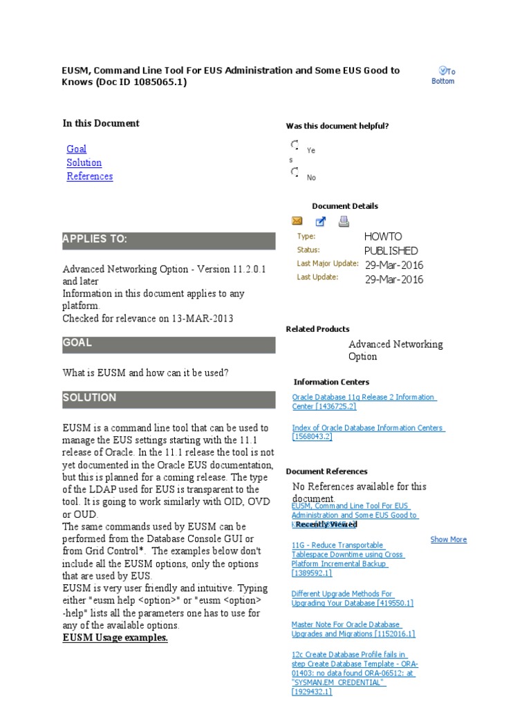 In This Document: Goal Solution References | PDF | Database Schema | Databases
